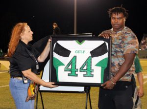 Video clip: Gulf retires Leon Orr’s jersey number | Gulf High School
