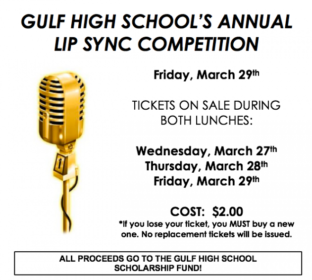 Annual Lip Sync Contest is Friday | Gulf High School