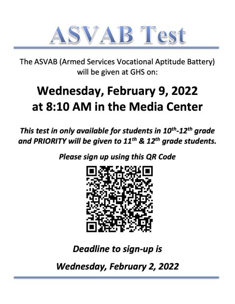ASVAB Test | Gulf High School