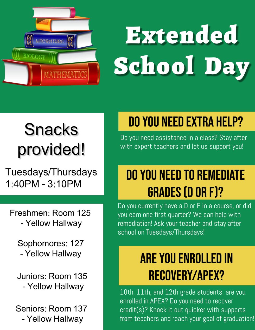 Extended School Day Info – UPDATED | Gulf High School
