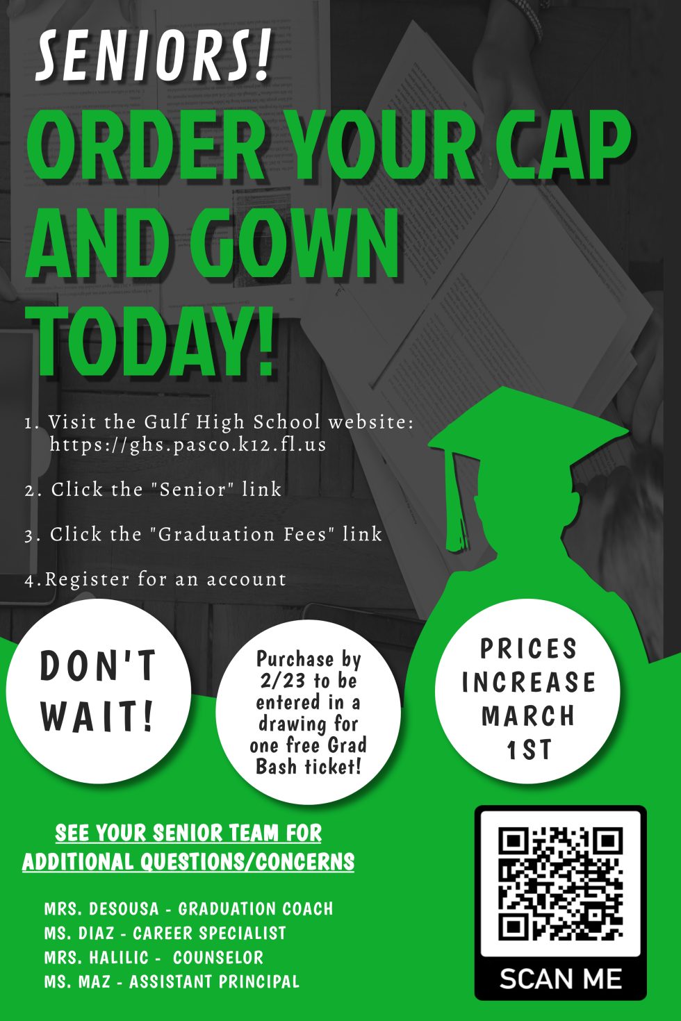 Cap and Gown Information | Gulf High School