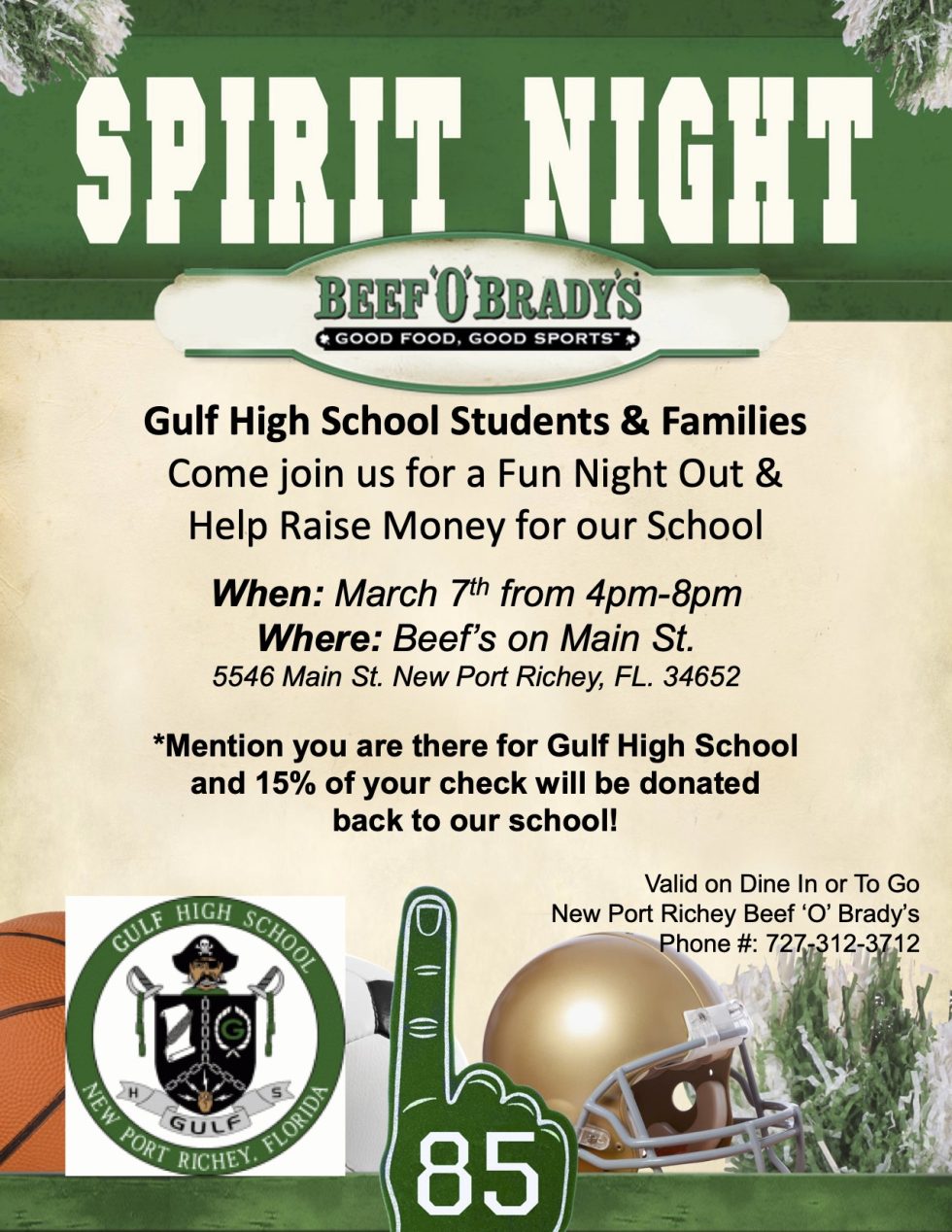 Spirit Night for GHS! | Gulf High School